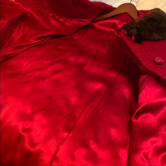 ALPER midcentury vintage | Jackets & Coats | Vintage Red Cape Coat With ...